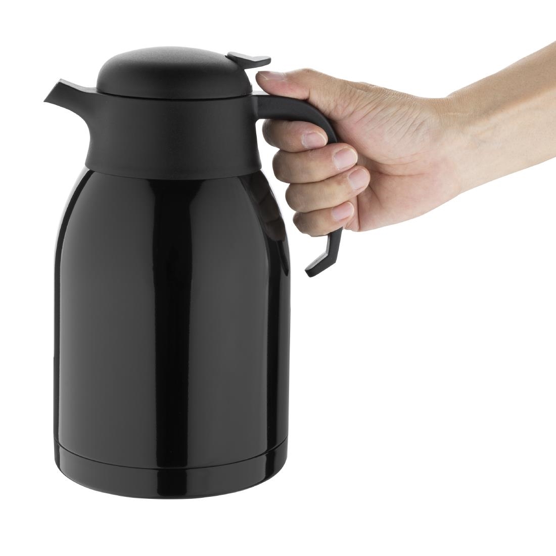 Olympia Vacuum Jug Black - 2Ltr - Poplar Catering